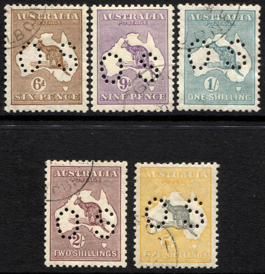 SG 0114-0118: Small Multiple Wmk - Richard Juzwin Stamps
