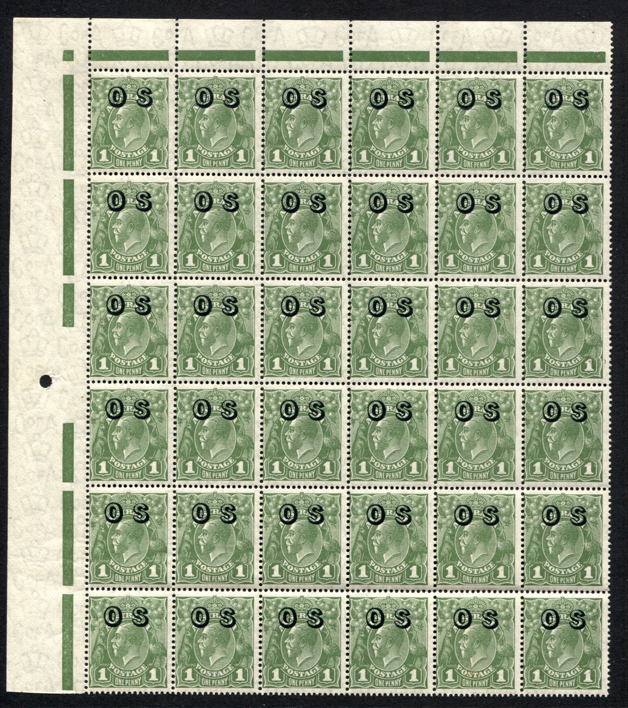 SG O129/ACSC 82(OS)(1)ea: KGV - Richard Juzwin Stamps