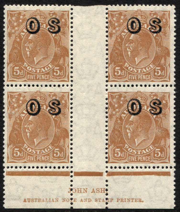 SG O132/ACSC 127(OS)z: KGV - Richard Juzwin Stamps