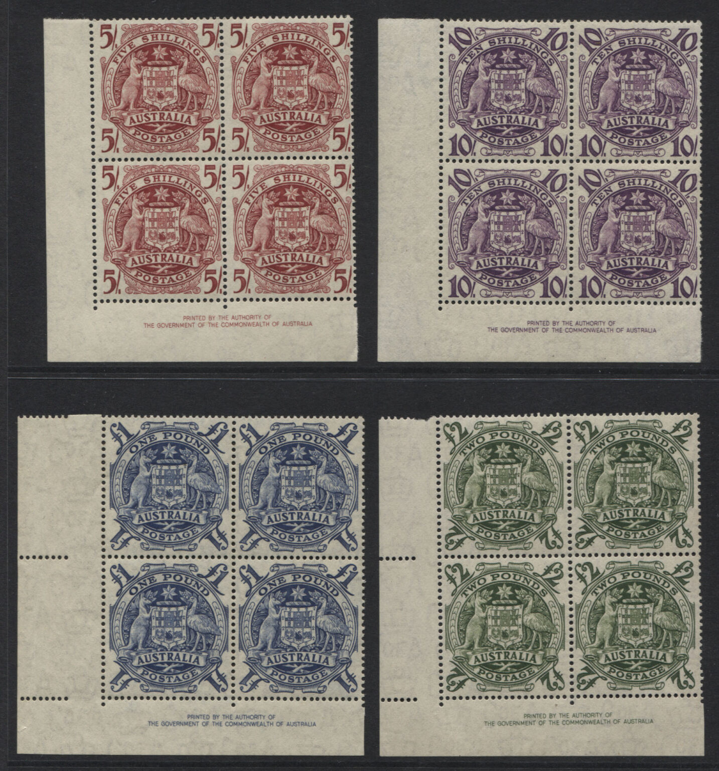 SG 224a-224d/ACSC 268za-271za: 1949 - Richard Juzwin Stamps